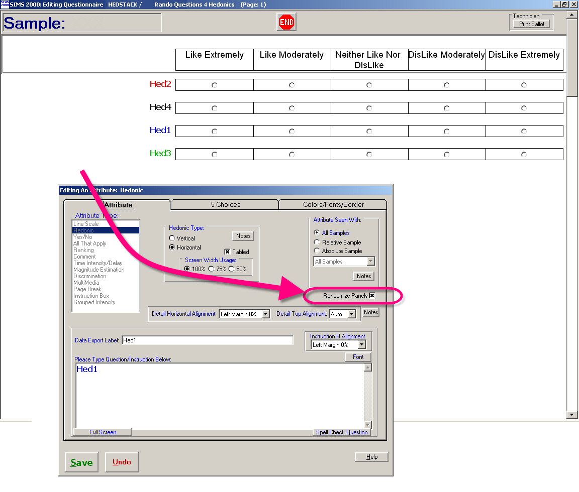 Randomization of Attributes on a Page - SIMS Sensory Evaluation Testing ... Randomization of Attributes on a Page - SIMS Sensory Evaluation Testing ...