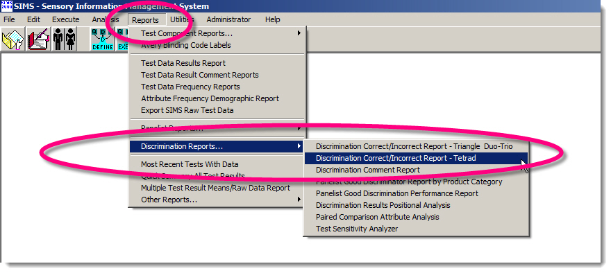 Tetrad Test Examples - SIMS Sensory Evaluation Testing Software Cloud